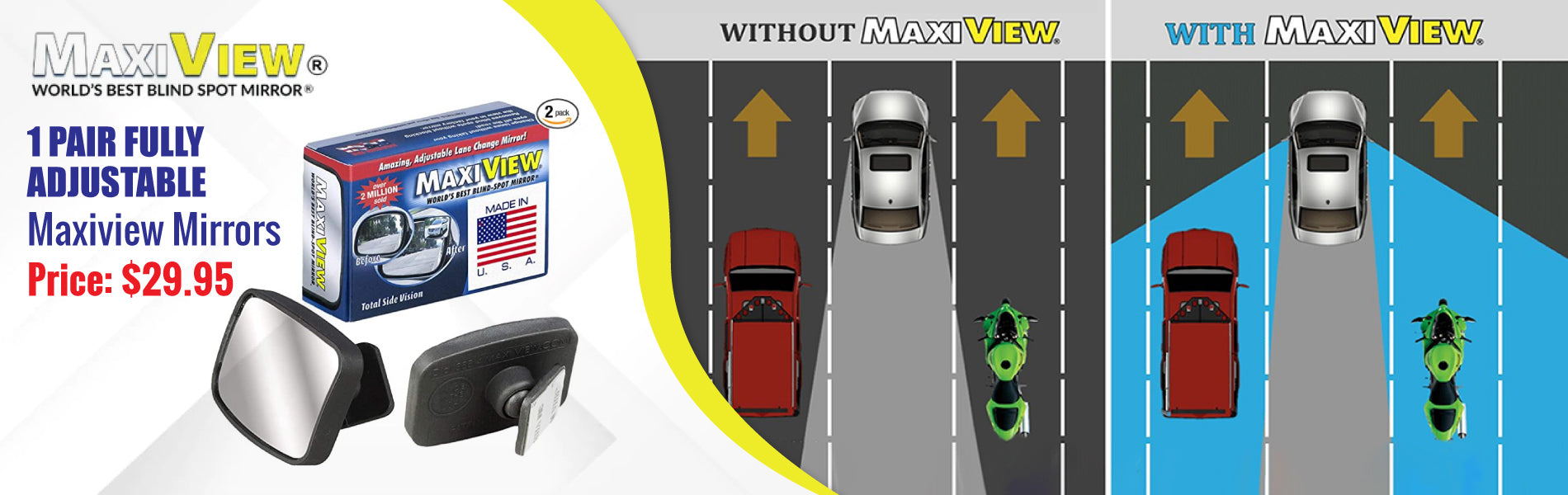 1 Pair Maxiview Mirrors